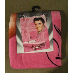 Elvis | Bedding | New Elvis Presley Pink Cadillac Plush Fleece Throw ...